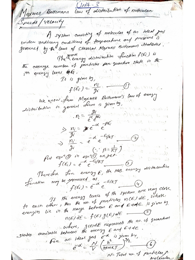 Thermal Physics (Unit - 3) | PDF