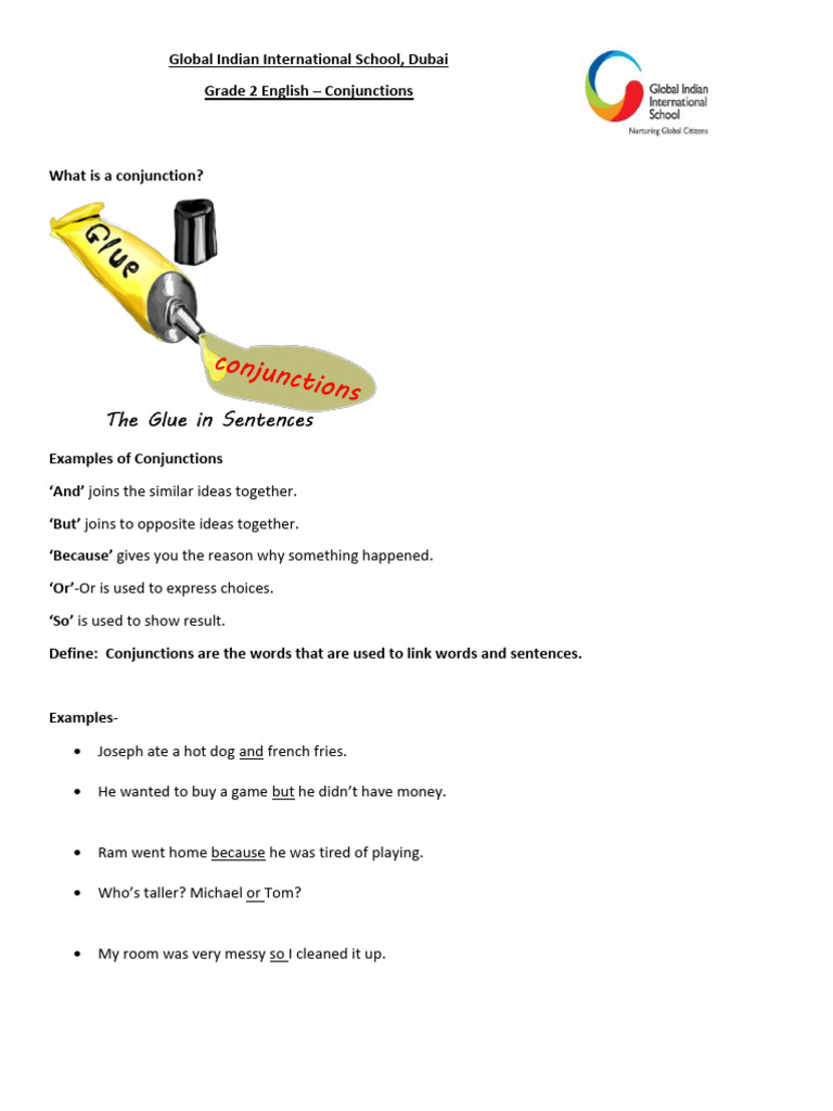 Handout - Conjunctions | PDF