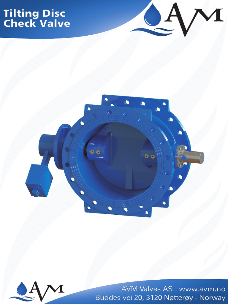 AVM Tilting Disc Check Valve Leaflet | PDF | Valve | Mechanical Engineering
