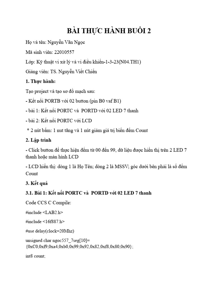 Bài TH C Hành Bu I 2 | PDF