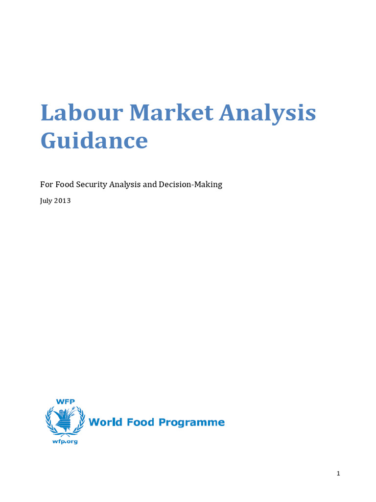 Labour Market Analysis Guidances | PDF | Food Security | Employment