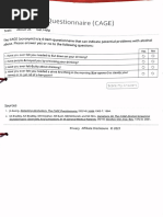 CAGE Questionnaire for Alcohol Screening | PDF | Alcoholism ...