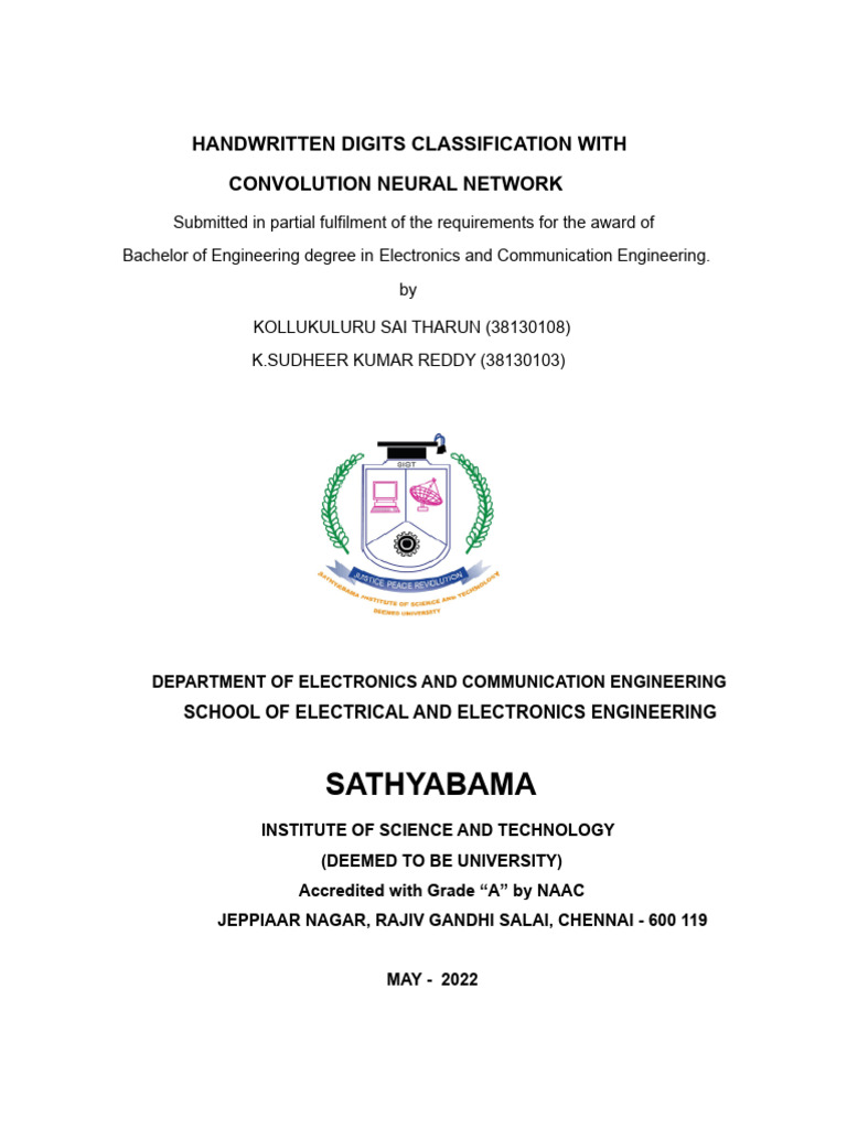 1822-b.e-ece-batchno-14 | PDF | Support Vector Machine | Artificial Neural Network