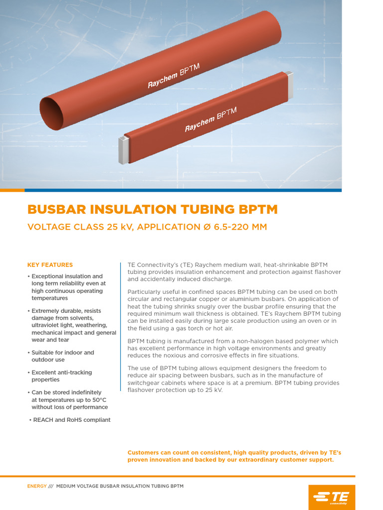 TE Raychem BPTM | PDF | Insulator (Electricity) | Pipe (Fluid Conveyance)