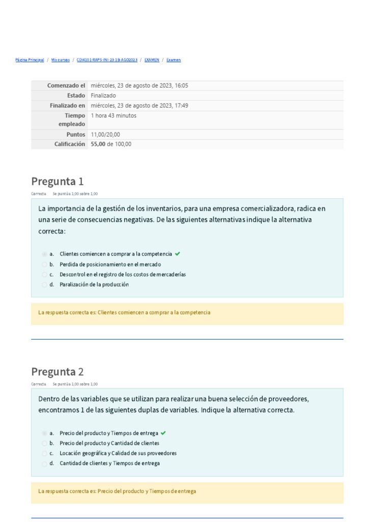 Examen Supervisado - Ultimo Control de Inventario | PDF | Lean Manufacturing | Business