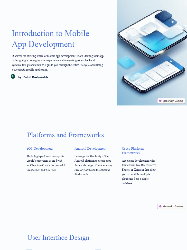Introduction To Mobile App Development | PDF | Mobile App | Software