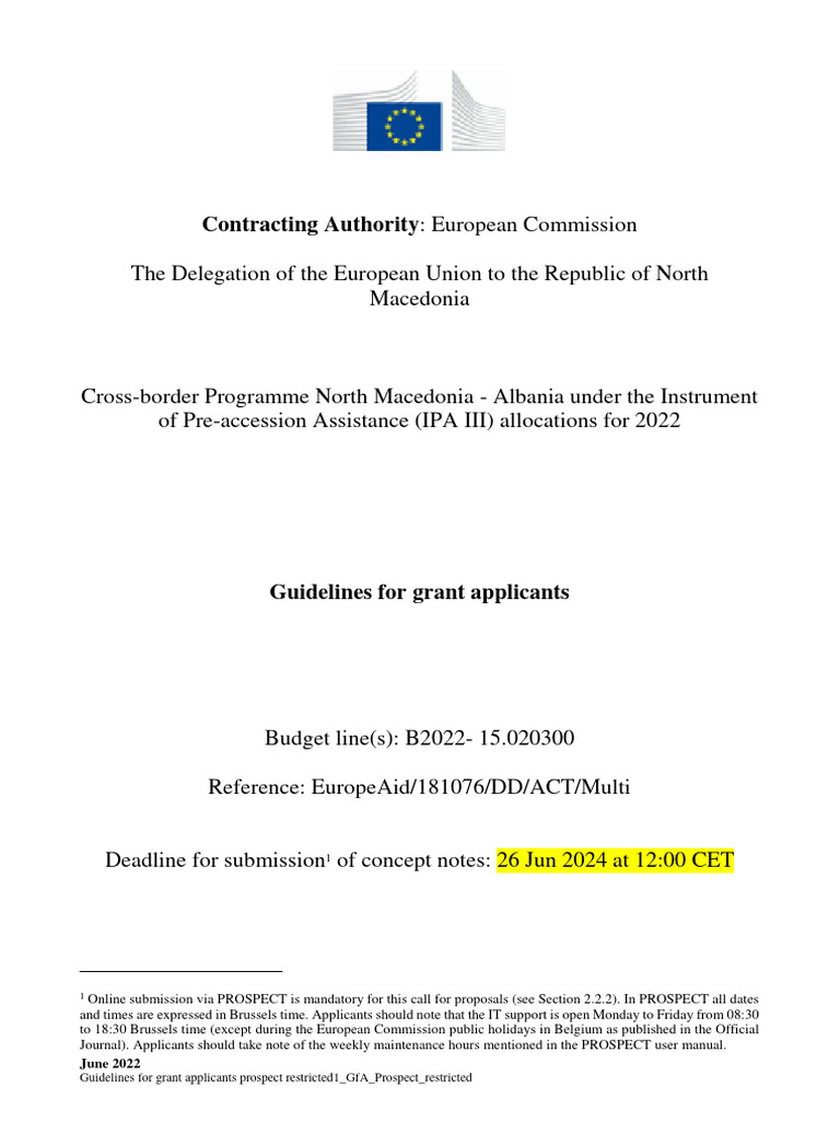 1 GfA Prospect Restricted | PDF | European Union | Emergency Management