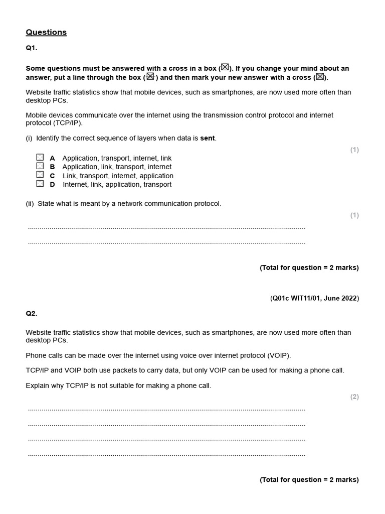 UNIT1_Topic 2_Networks | PDF | Internet Protocol Suite | Osi Model