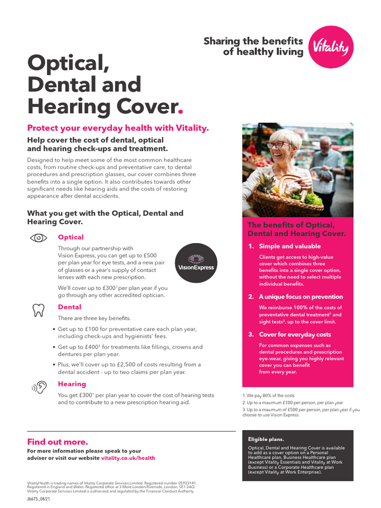 Comprehensive Optical, Dental, Hearing Cover | PDF | Glasses ...