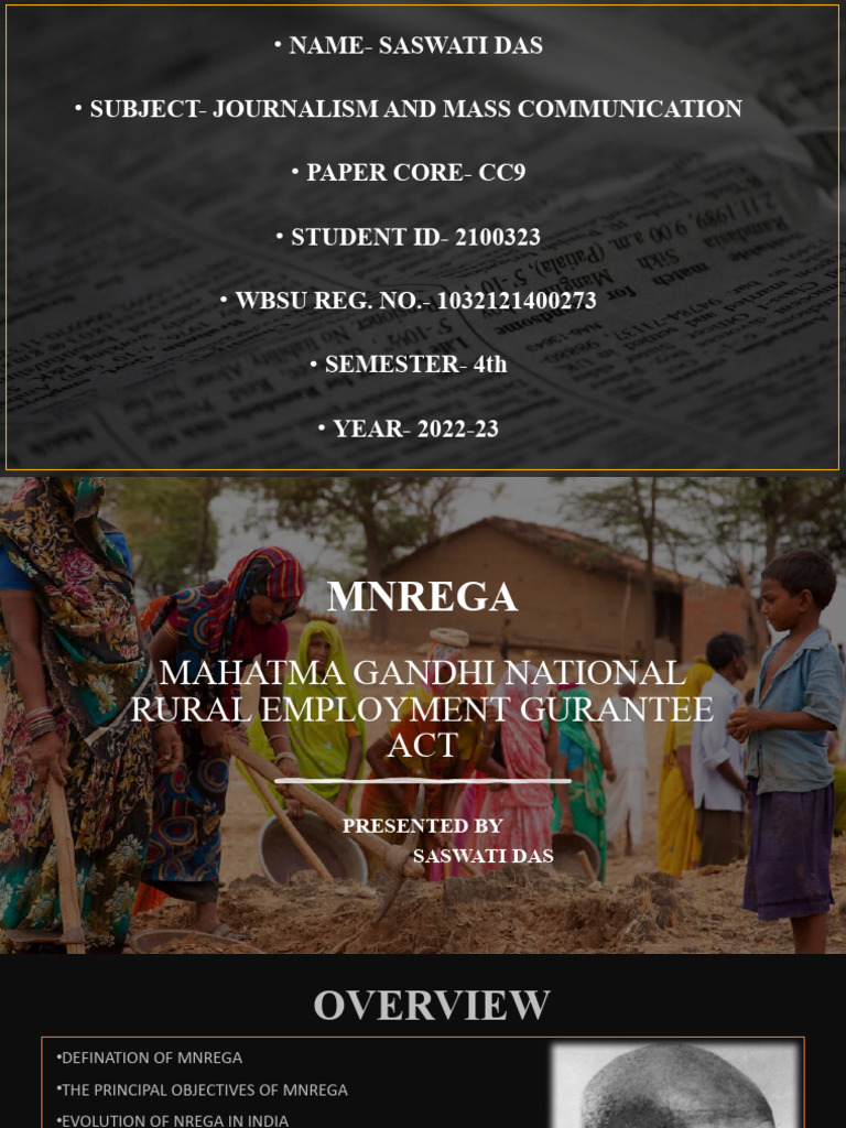 MNREGA | PDF | Labor | Economies