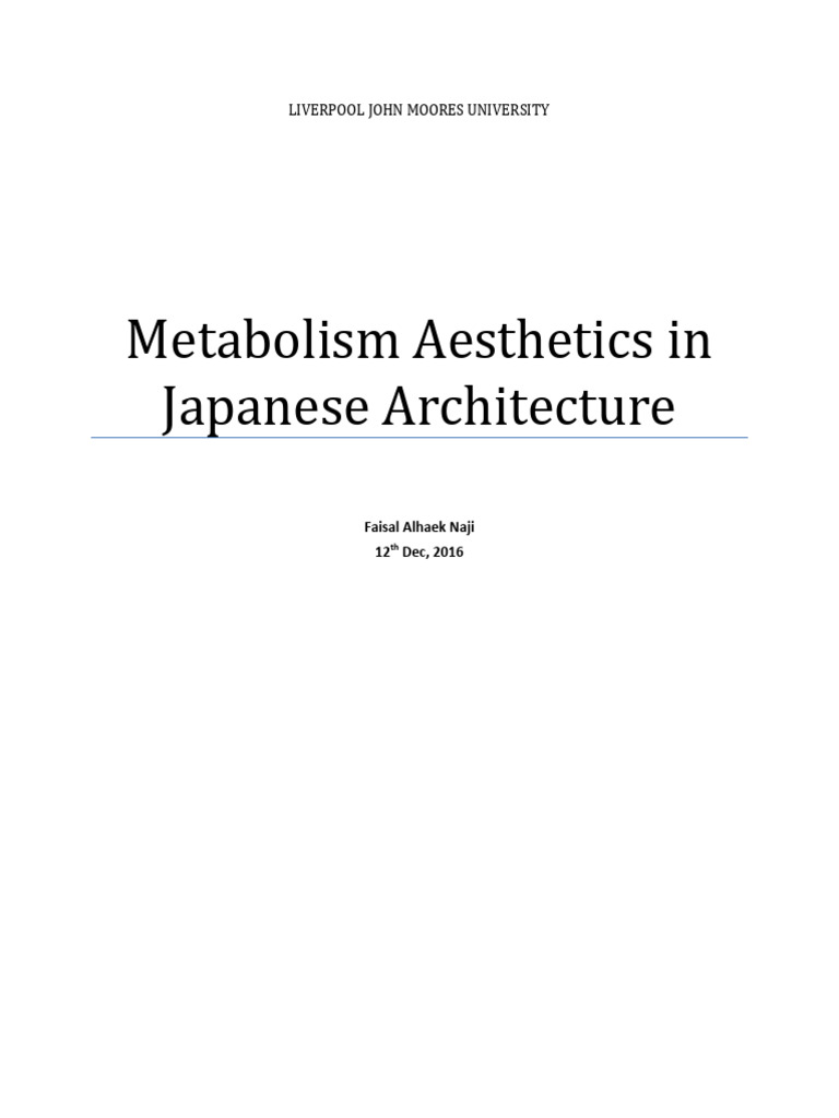 Metabolism Movement in Japanese Architecture | PDF