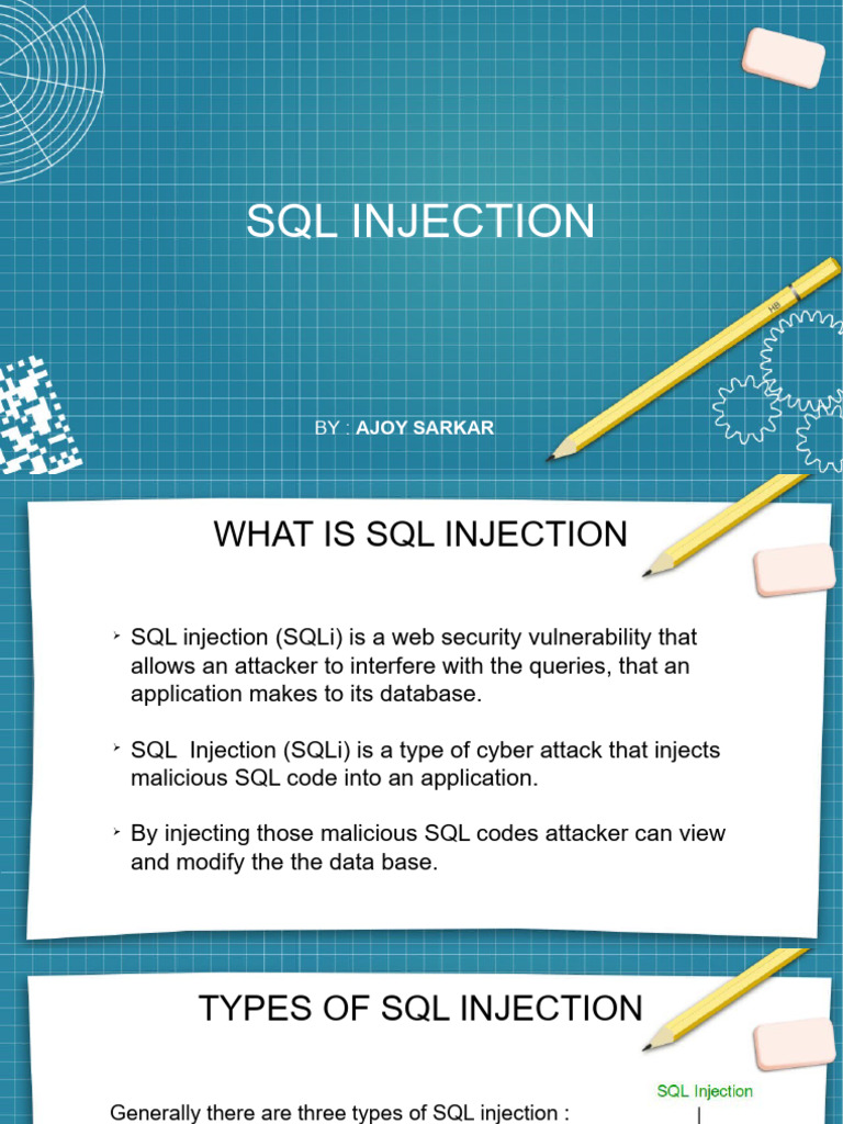 Sql Injection Cybersecurity Pdf Databases Secure Communication