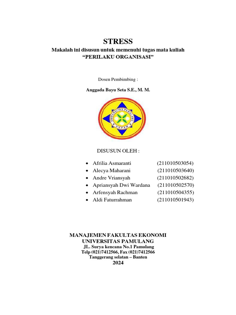 Makalah (STRES) | PDF | Karier & Perkembangan