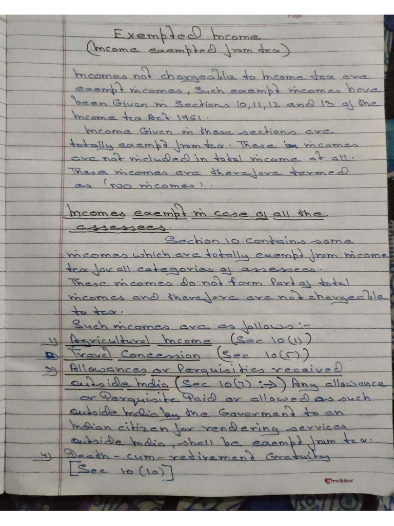 Exempted Income | PDF