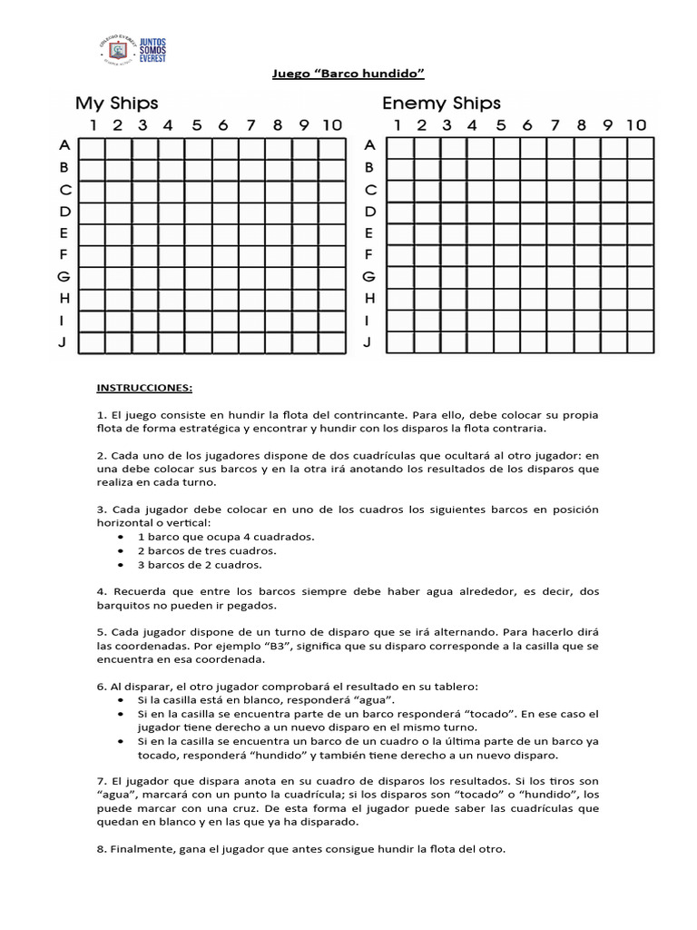 Juego Barco Hundido | PDF | Arte