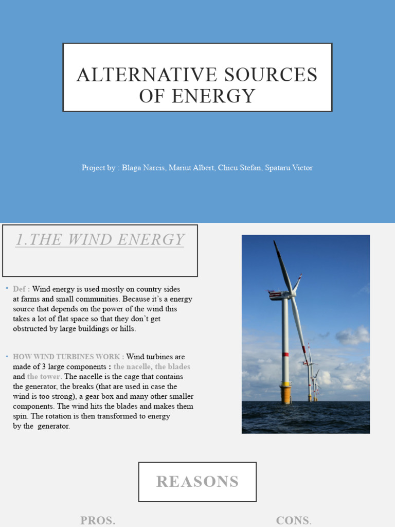 Alternative Sources of Energy | PDF | Nuclear Power | Hydroelectricity