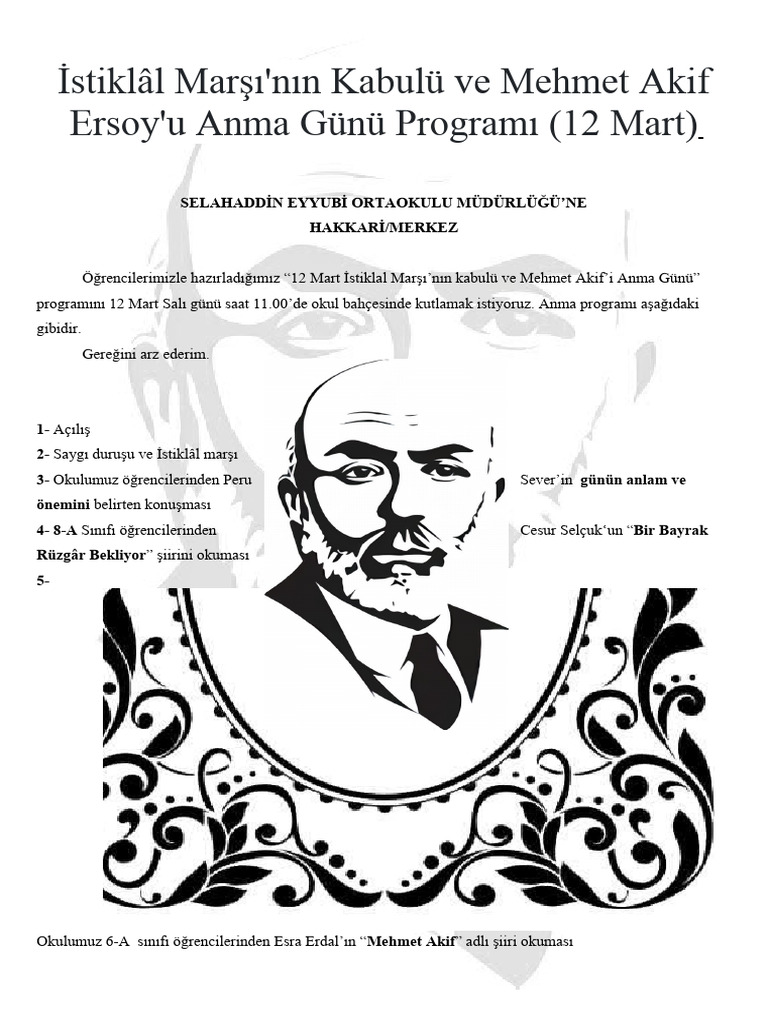 12 Mart Kutlama Programı | PDF