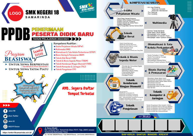Desain Brosur PPDB 2022 CDR - TUTORiduan | PDF