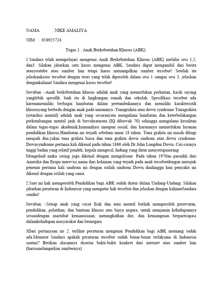 TT 1 Abk | PDF | Kesehatan Holistik