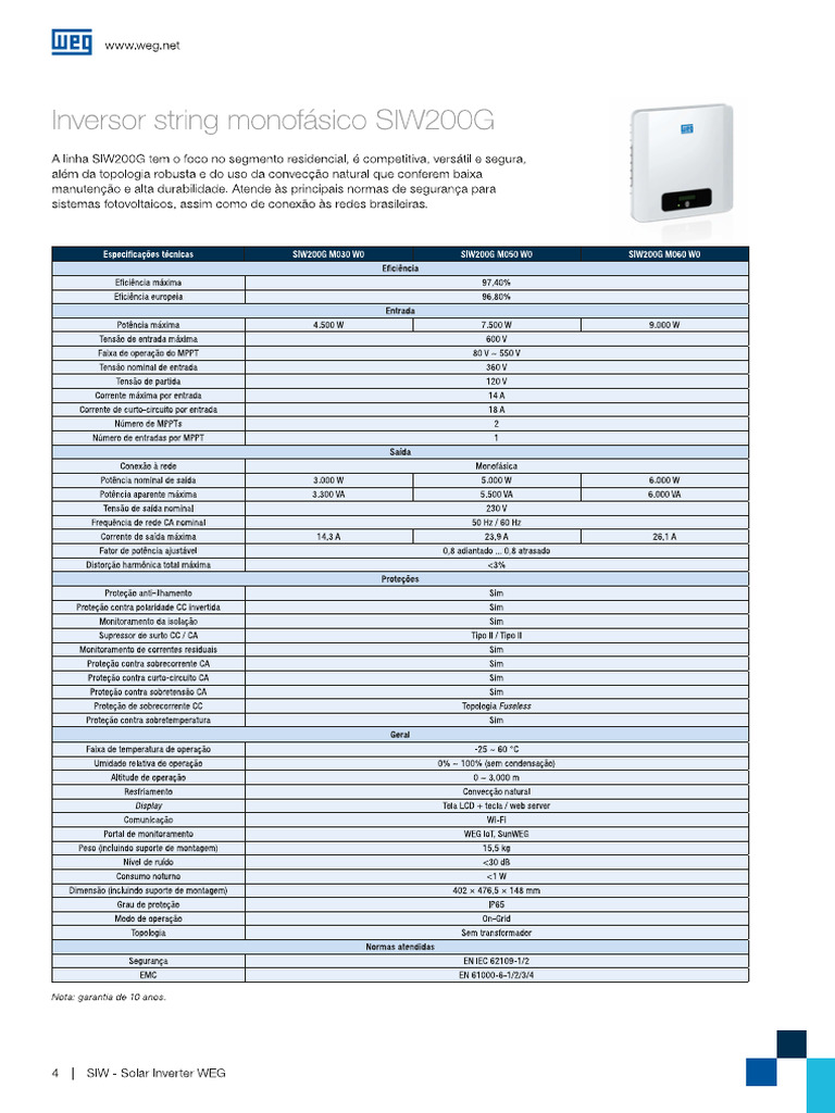 Siw300g M060 W0 - Datasheet + Inmetro | PDF