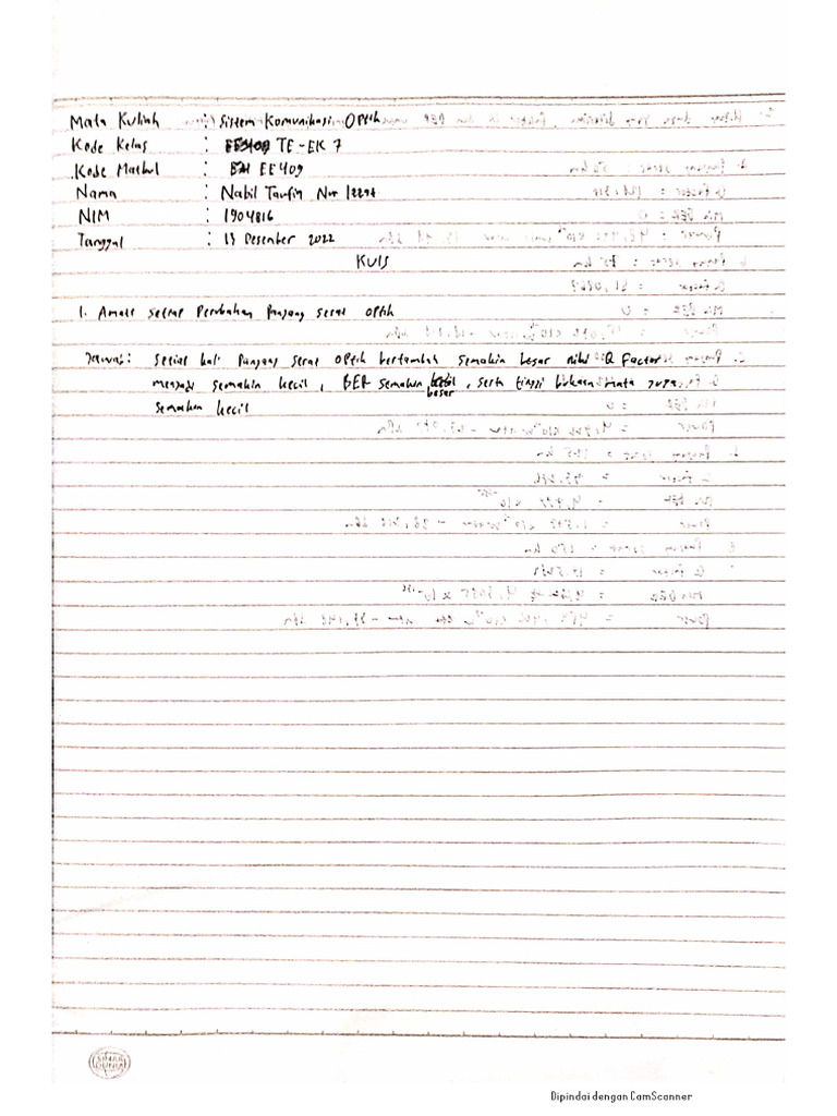 Nabil Taufiq Nur Izzat Kuis Siskom | PDF