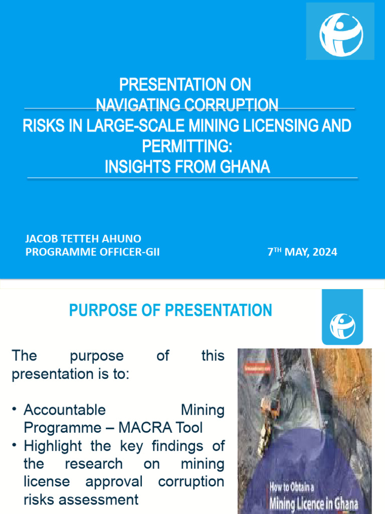 Presentation On Navigating Corruption Risks in The LS Mining Licencing ...