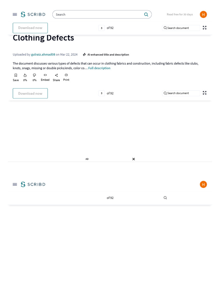 Clothing Defects - PDF - Seam (Sewing) - Knitting | PDF | Scribd ...