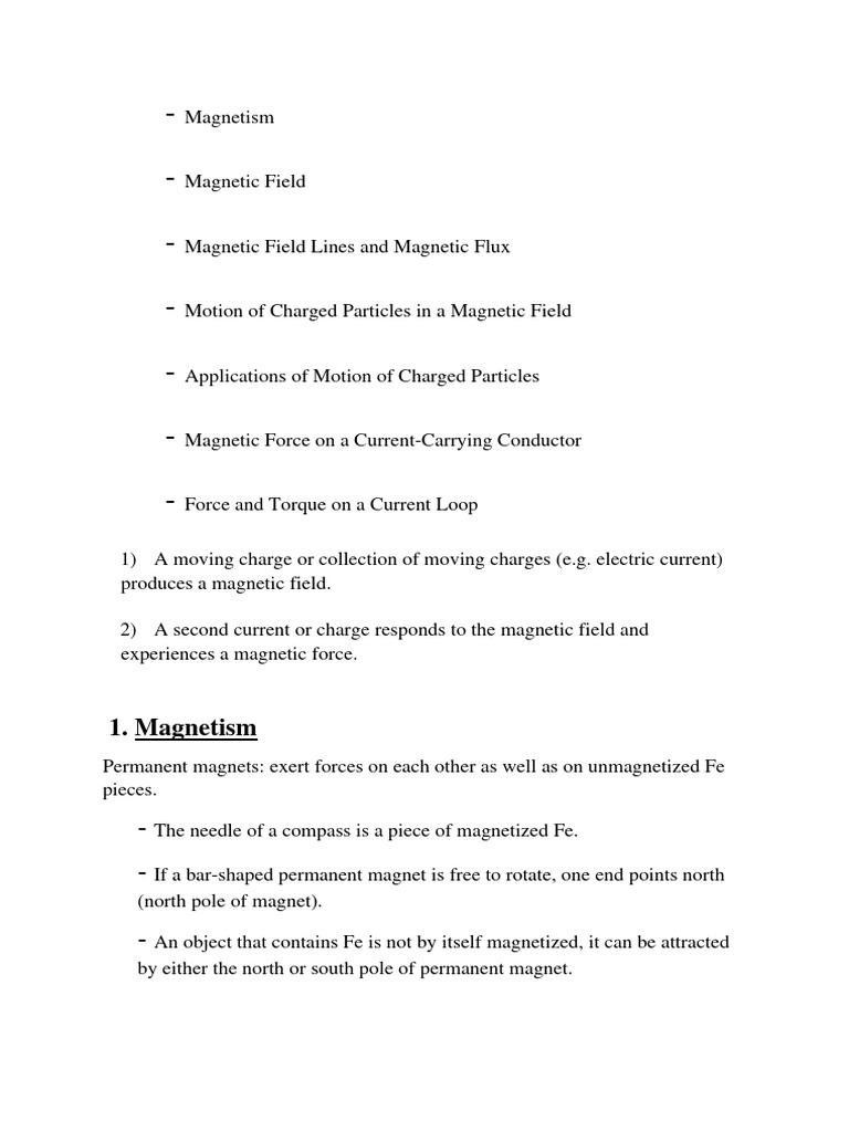 Magnetic Field and Magnetic Forces | PDF | Magnetic Field | Force