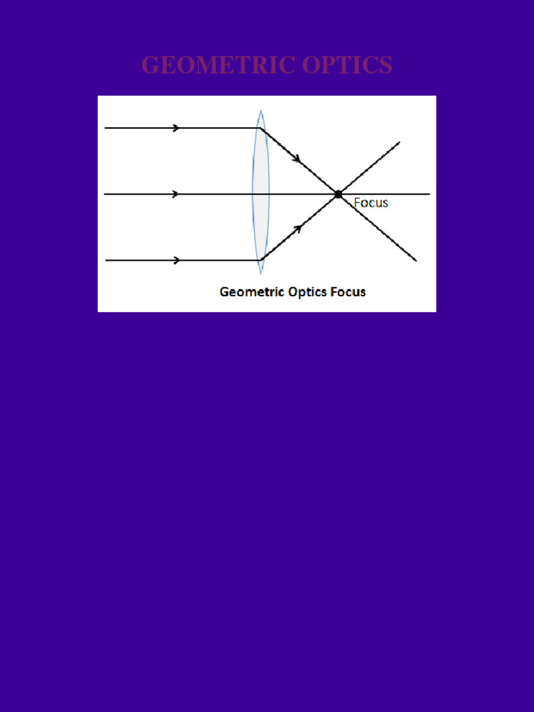 Geometric Optics | PDF | Optics | Reflection (Physics)
