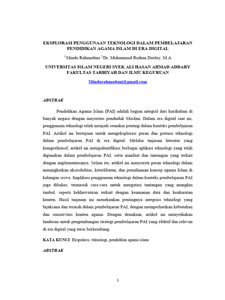 Eksplorasi Penggunaan Teknologi Dalam Pembelajaran Pendidik | PDF | Karier & Perkembangan | Ilmu ...