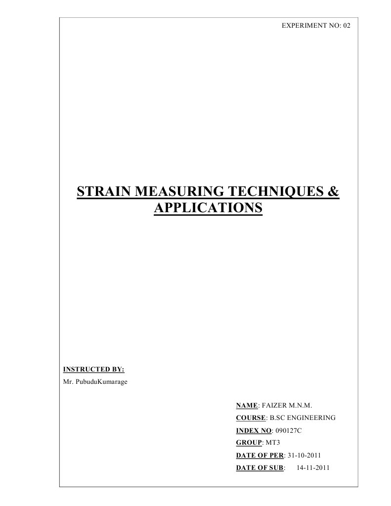 Strain Measurement | PDF | Stress (Mechanics) | Beam (Structure)