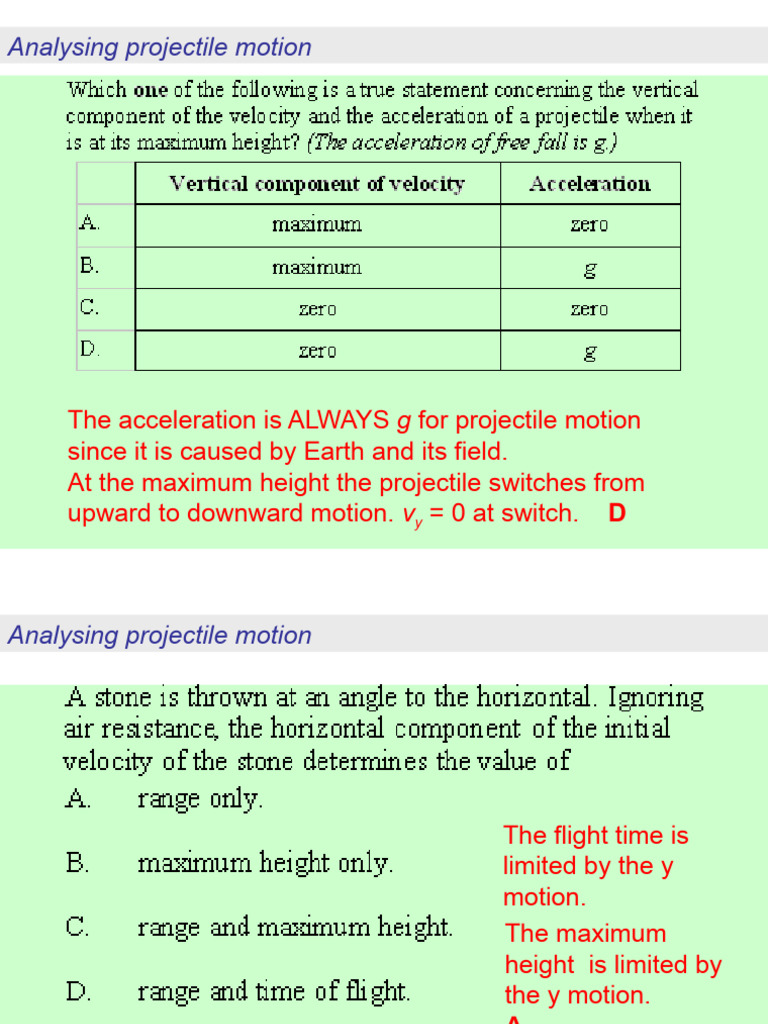 Understanding Projectile Motion Dynamics | PDF | Physical Quantities ...