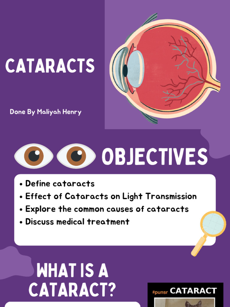 Cataracts: Done by Maliyah Henry | Download Free PDF | Eye | Cataract
