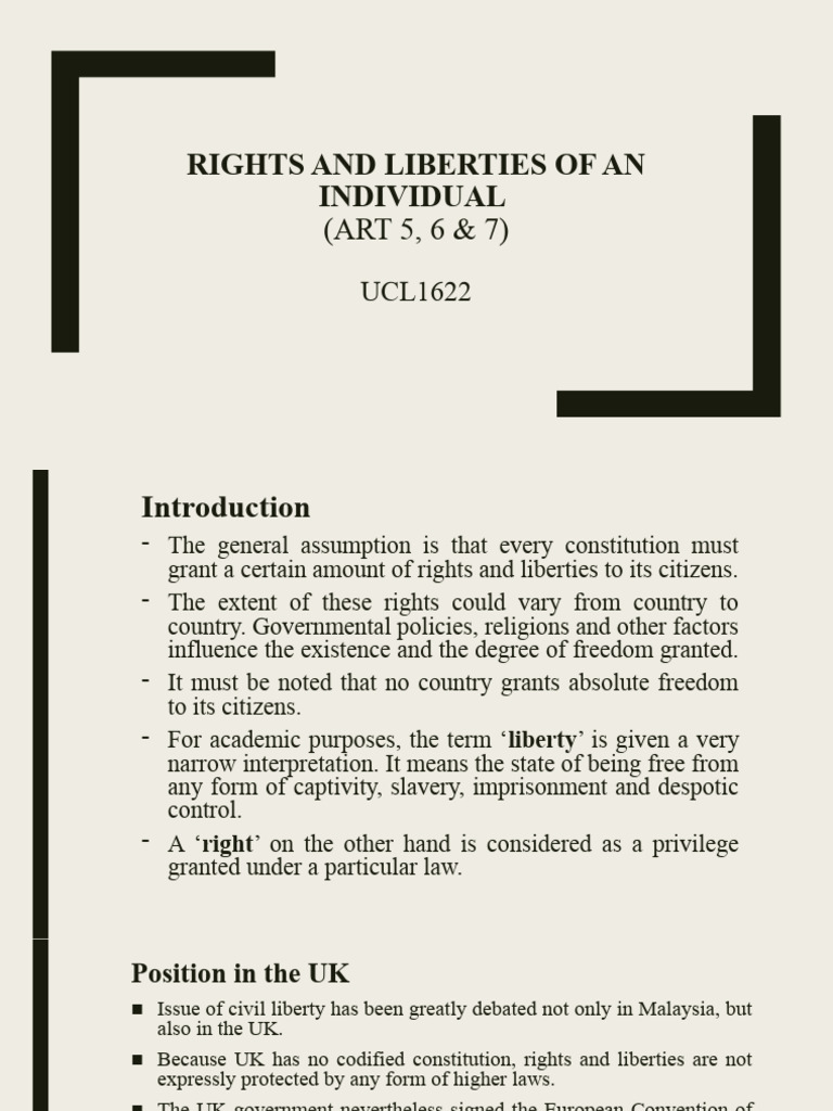 Topic 3 - Fundamental Liberties (Art 5,6,7) (Part 1) | PDF | European ...