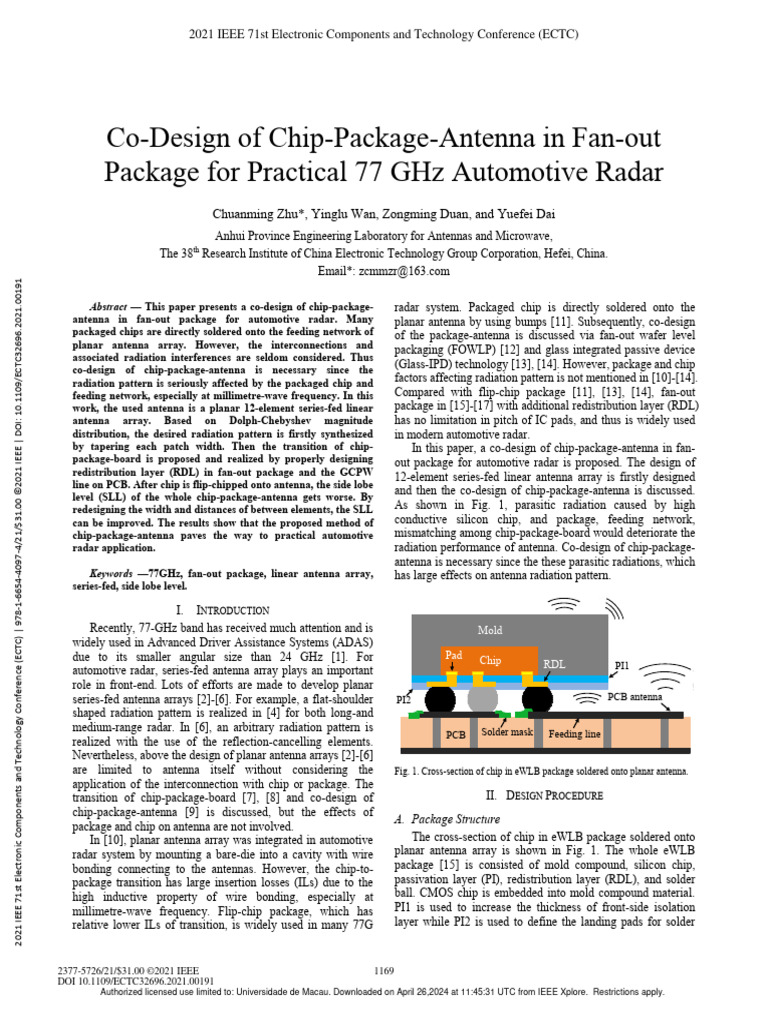 Co-Design of Chip-Package-Antenna in Fan-Out Package For Practical 77 ...