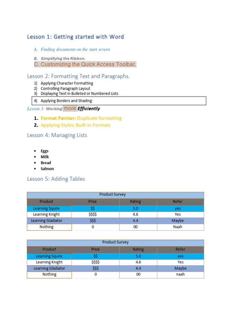 Copy Critique Checklist 2 | PDF