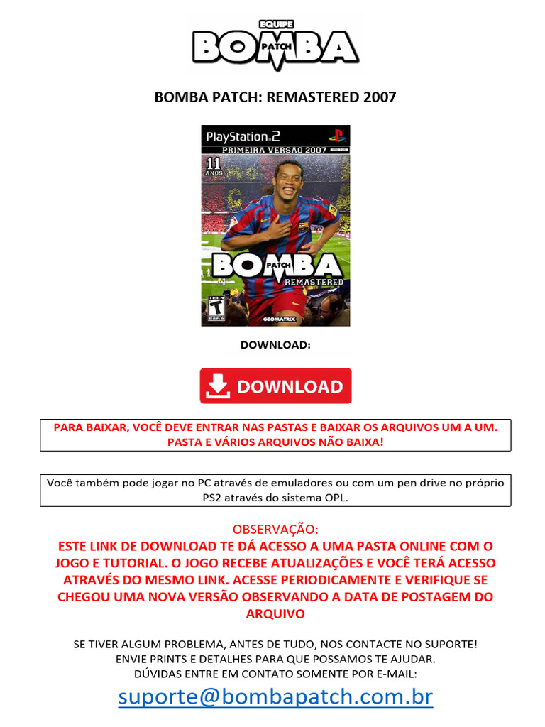 PS2 - Bomba Patch Remastered 2007 | PDF
