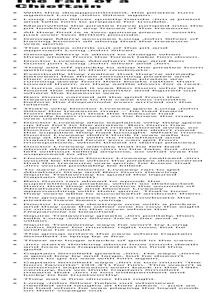 Treasure Island Chapter 33 Summary | PDF | Treasure Island