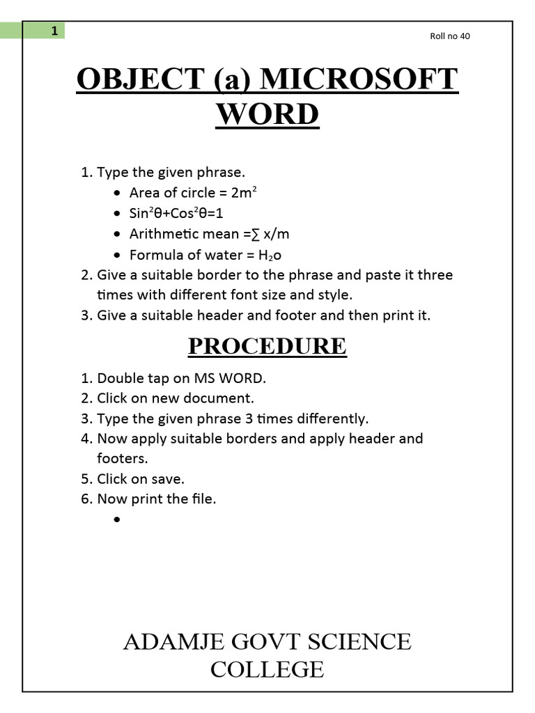 Computer Practical Huzaifa XI | PDF | Expense | Microsoft Word