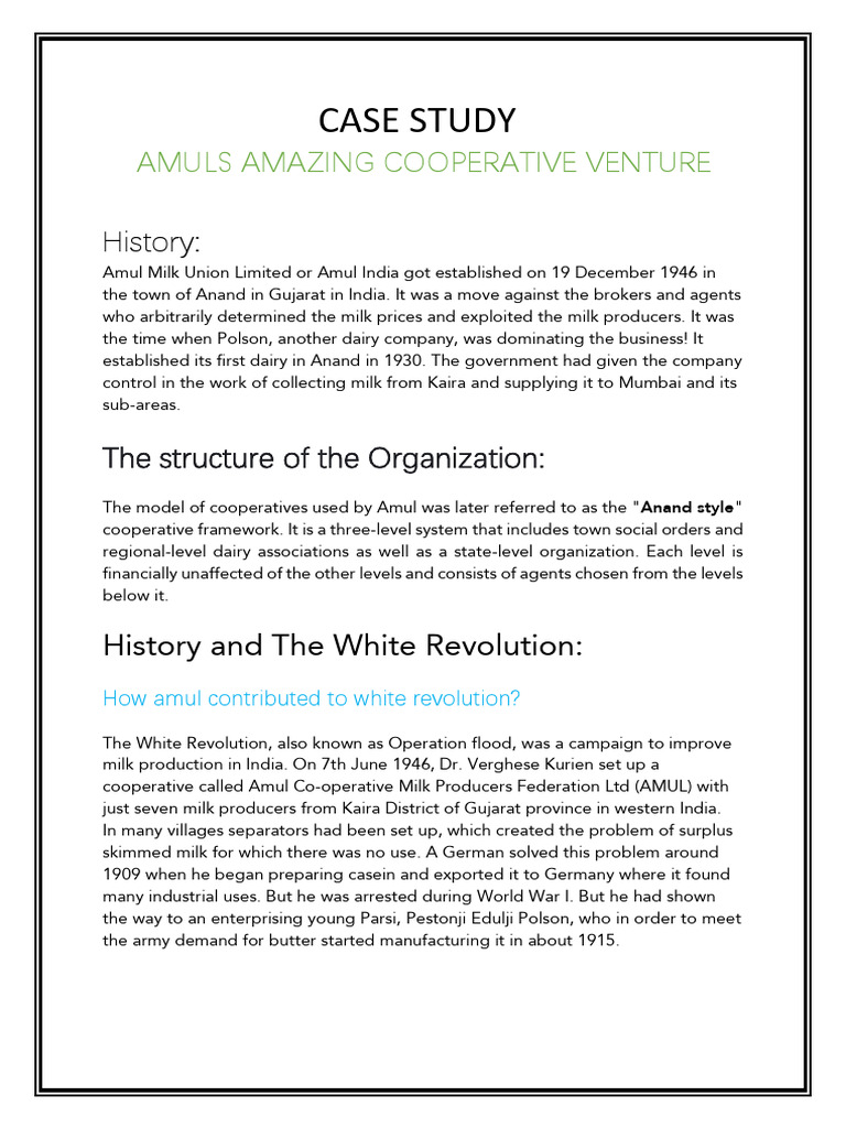 Amul Project | PDF | Dairy Products | Economies