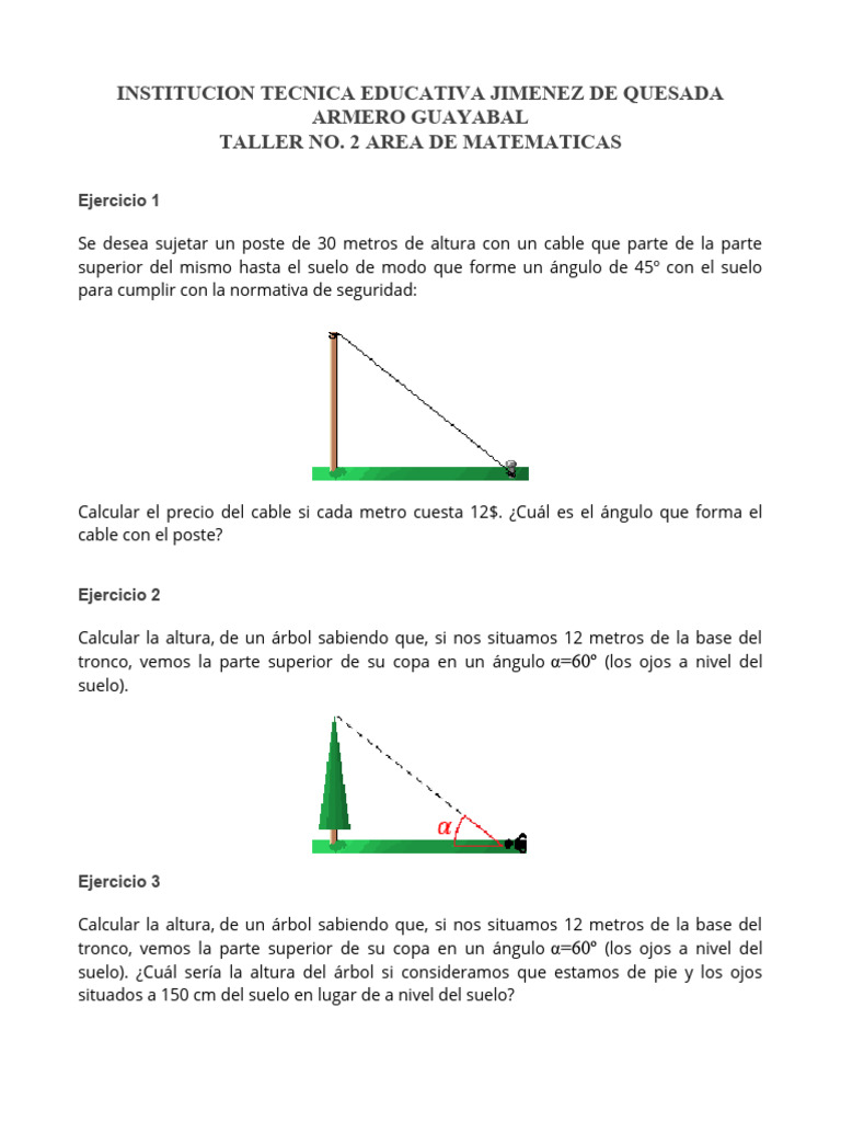 Taller No. 2 Matematicas | PDF