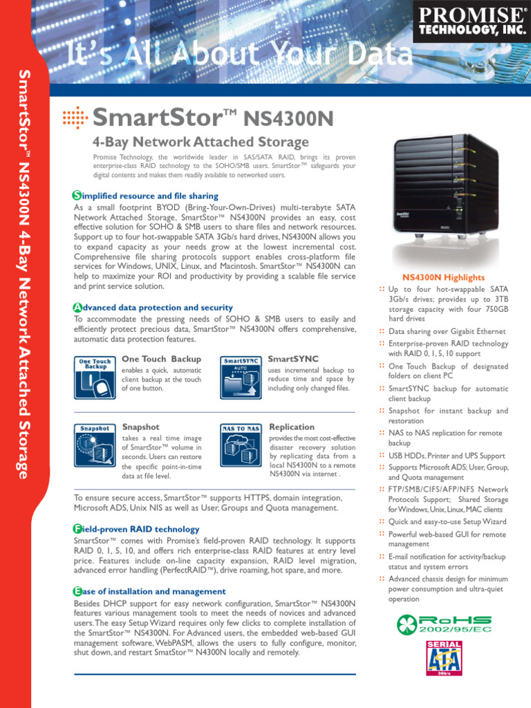 Ns 4300 N Data Sheet | PDF | Backup | Operating System