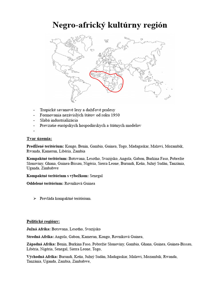 Negro-Africky Kulturny Region | PDF