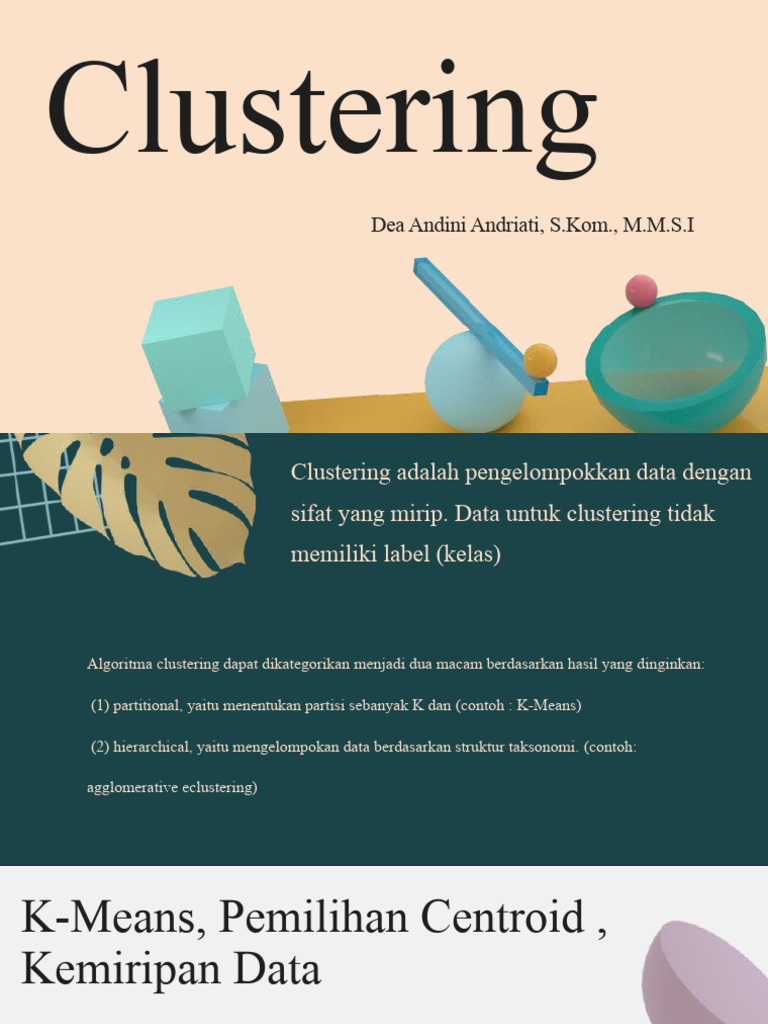 Metode dan Teknik Clustering Data | PDF | Metode & Bahan Ajar | Sains ...