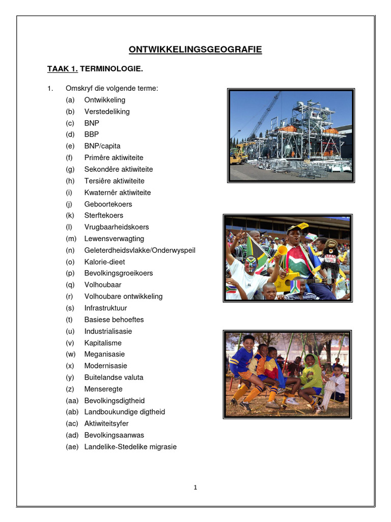 Ontwikkelingsgeografie GR 11 Take 2014 | PDF