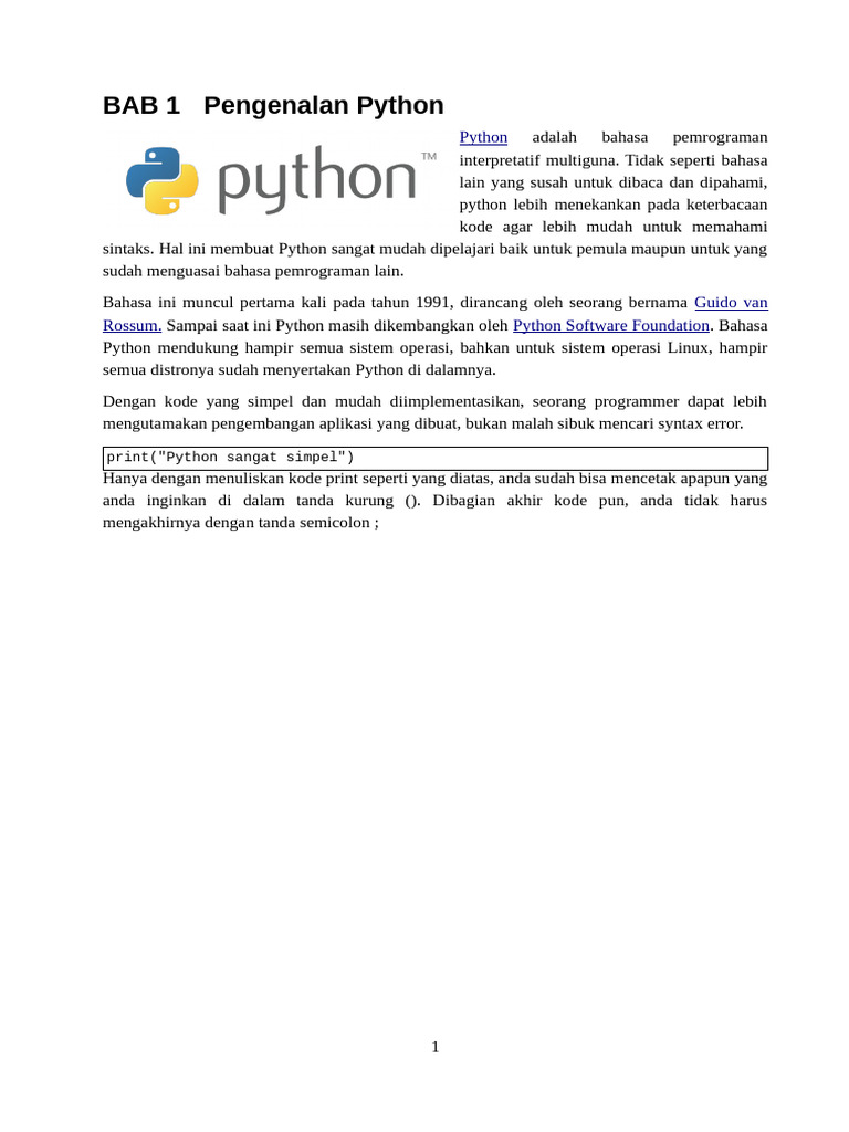 12. Mengenal Bahasa Pemrograman Phyton | PDF