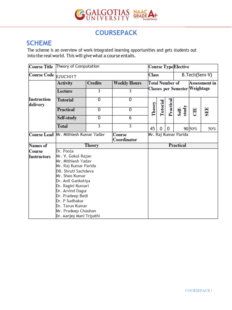 Tocsyllabus | PDF | Regular Expression | Mathematical Logic