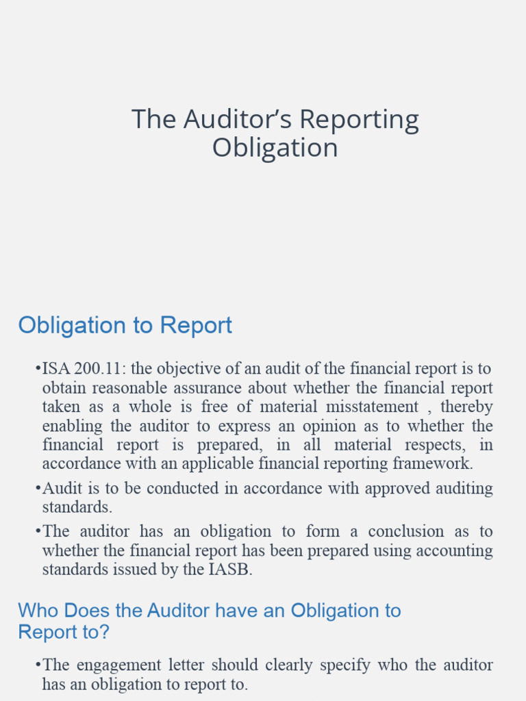 Lecture 6 | PDF | Auditor's Report | Audit