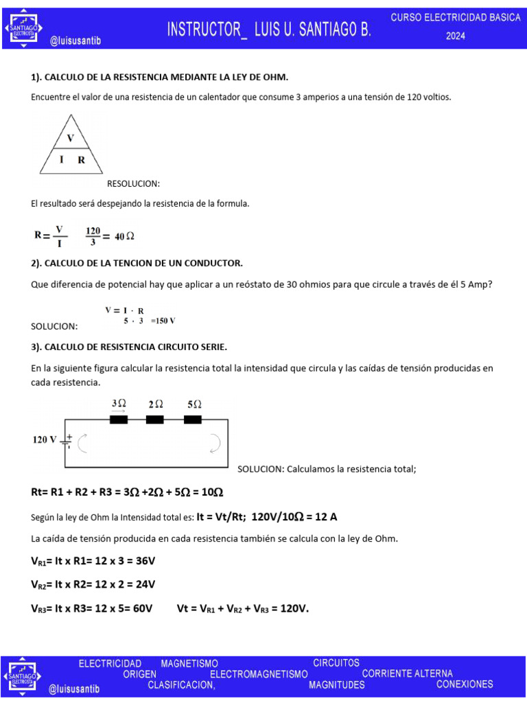 Problemario Resuelto | PDF | Resistencia Eléctrica y Conductancia | voltaje