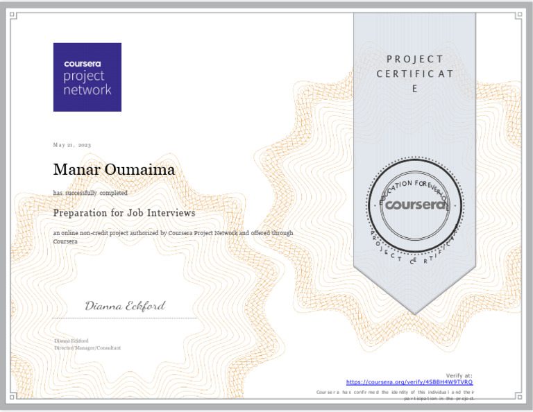 Job Interview Preparation Certificate | PDF